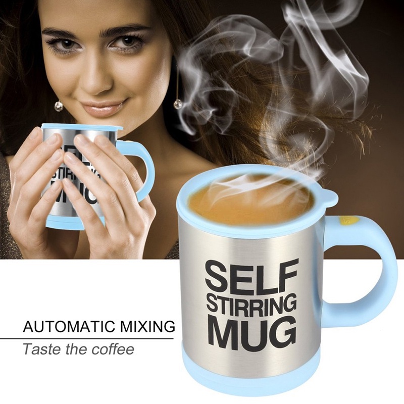 400ML Self Stirring Mug Stainless Steel mix Coffee tea Cup with Lid ...