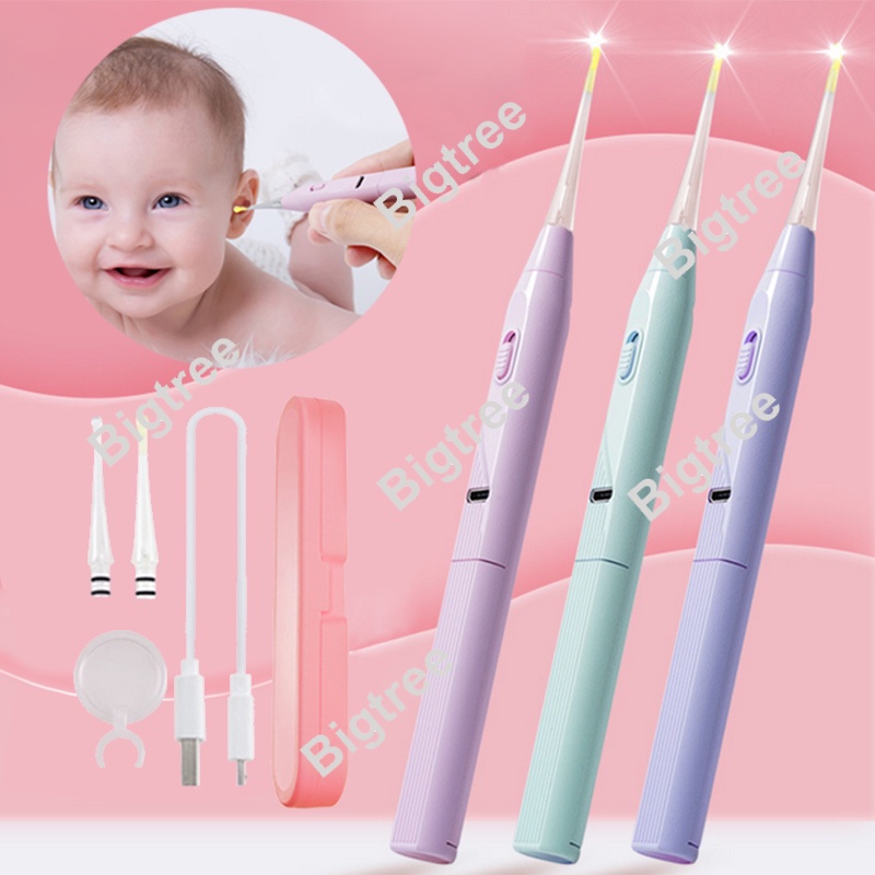 Baby Ear Cleaner Ear Wax Cleaner Picker Infant Ear Cleaner With Led ...