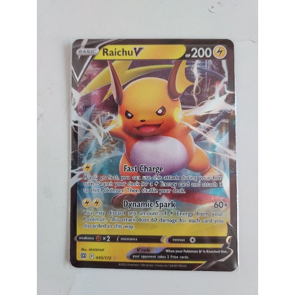 Pokemon raichu V brilliant star card | Shopee Singapore