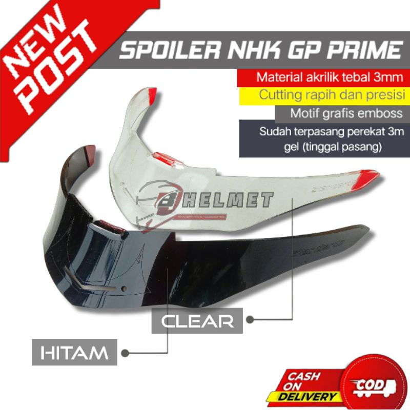 Nhk Gp Prime Full Face Helmet Spoiler - Nhk Gp Prime - Nhk Gp Prime ...