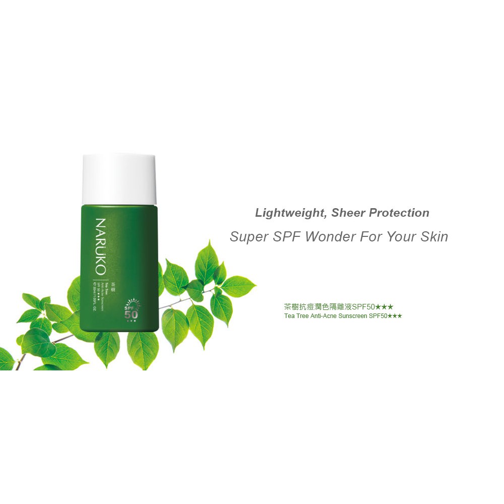 Naruko Tea Tree Anti-Acne Sunscreen SPF50 30ml (EXP:09/2021) | Shopee ...