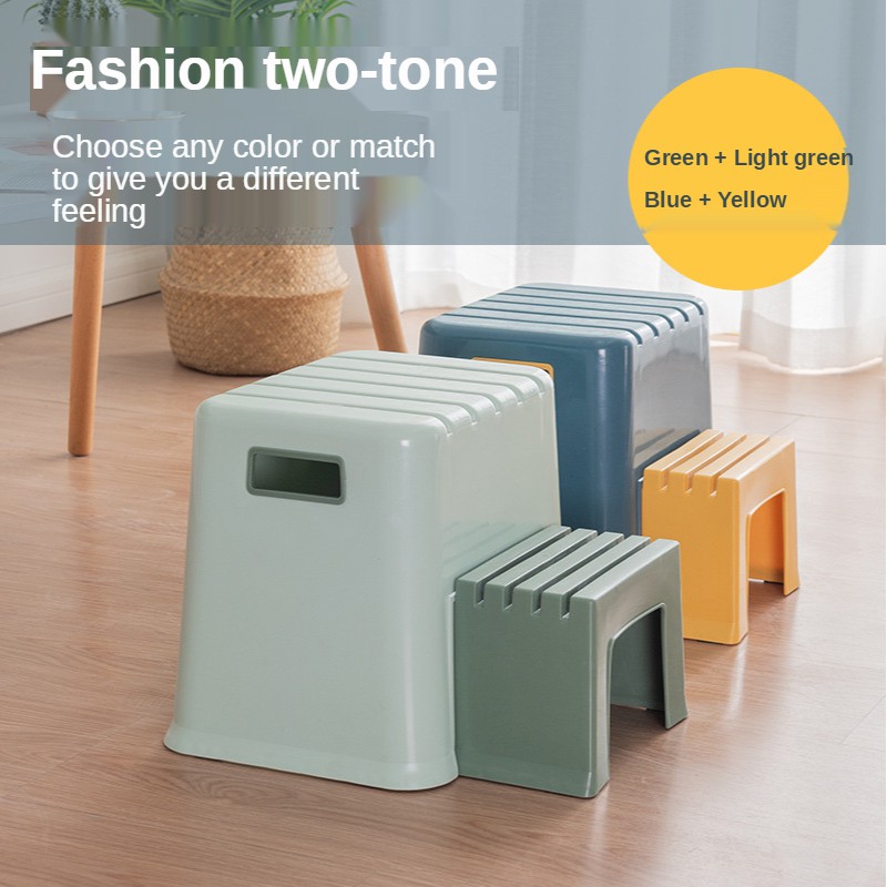 Kids Step Stool Plastic Stack-able Toilet Training 2 Steps Stools ...