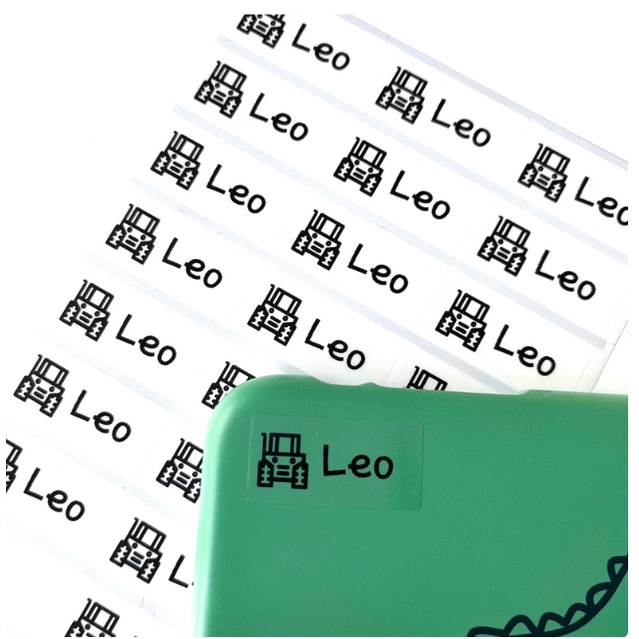 Clear name stickers for boys | Boy name labels | Daycare labels | Name ...
