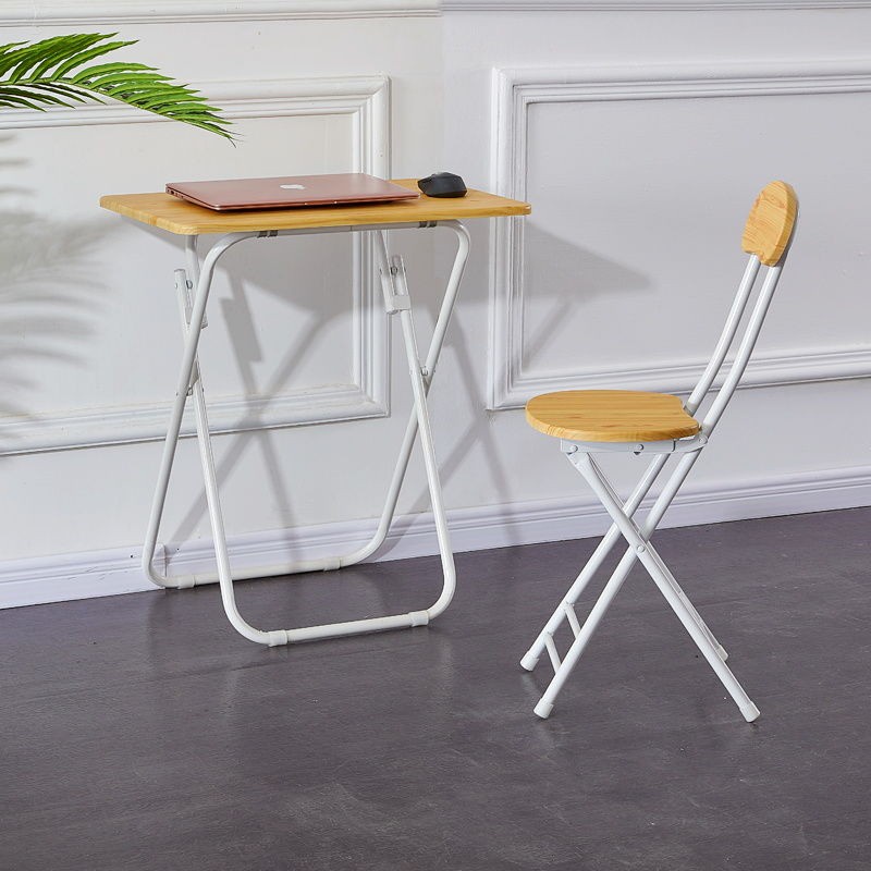 YOUNAL Foldable Table Set Folding Table Computer Desk Set Computer ...