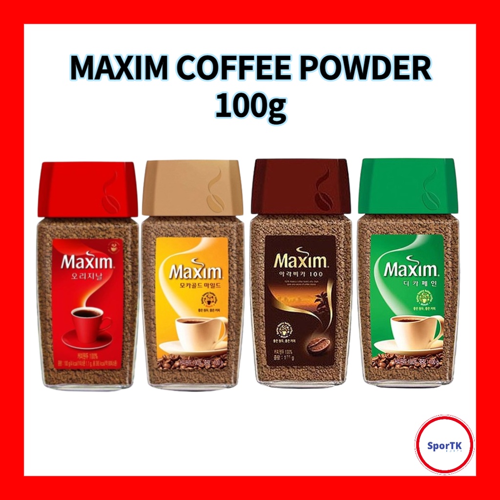 MAXIM Bottle Coffee Powder 100g Instant Coffee Mix 4 Flavors (Original ...