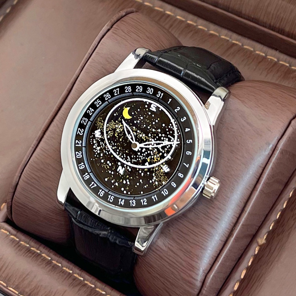 Starry night light Dial Men's watch full sky star mechanical watch full ...