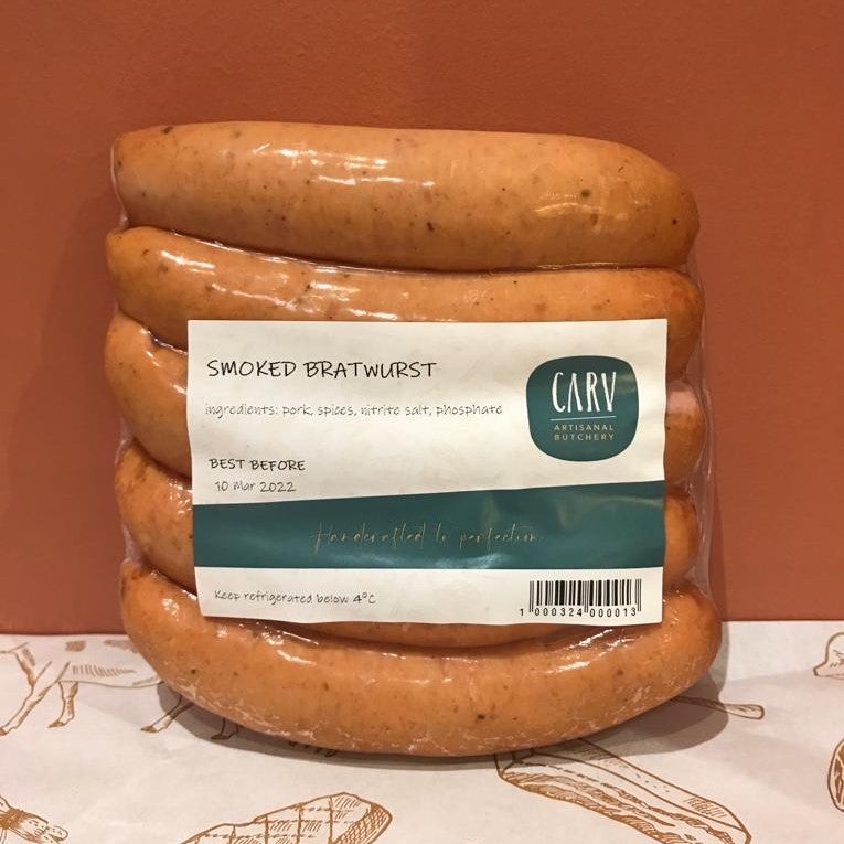 Carv Butchery Smoked Bratwurst 400gm | Shopee Singapore