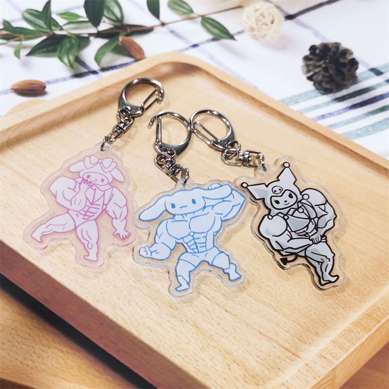 Sanrio Muscle Keychain Cinnamoroll My Melody Kuromi Muscle Accessories ...