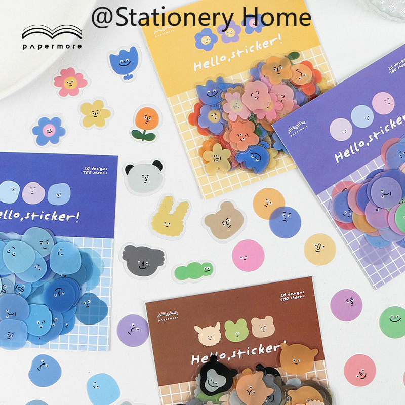 100PCS Cute Emoji Sticker Pack Korean Cartoon Emotion Stickers ...