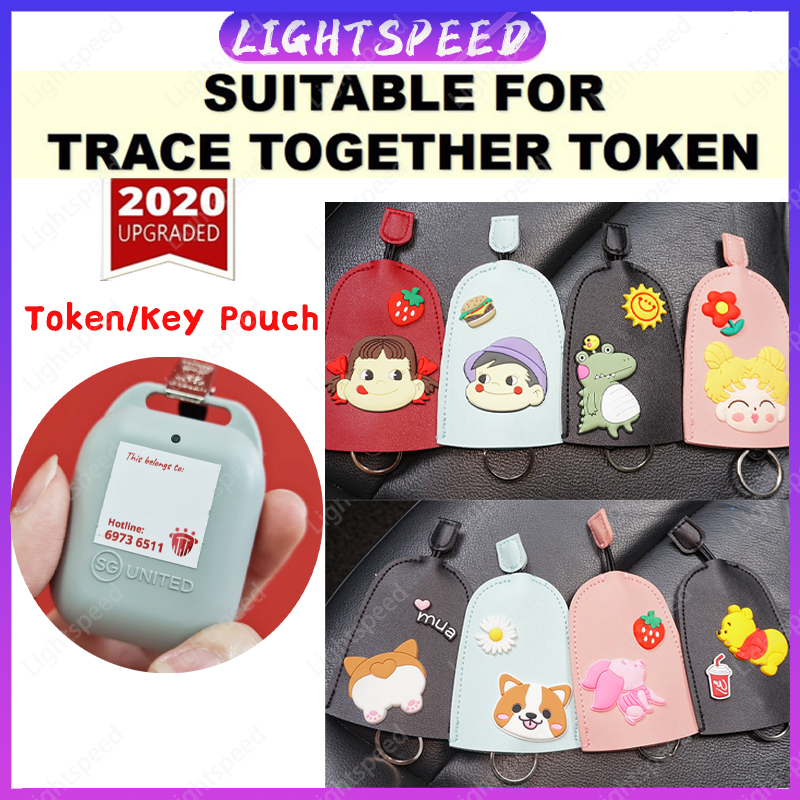 Trace Together Token Leather /Key Pouch/Trace Together Token Protector ...