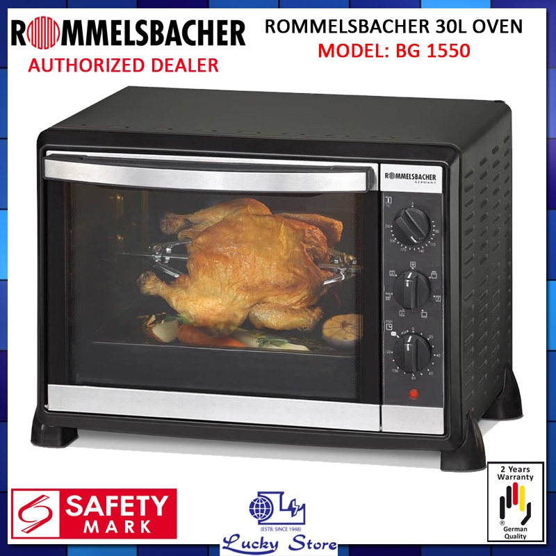 ROMMELSBACHER BG 1550 30L ELECTRIC TABLE TOP CONVECTION OVEN WITH ...
