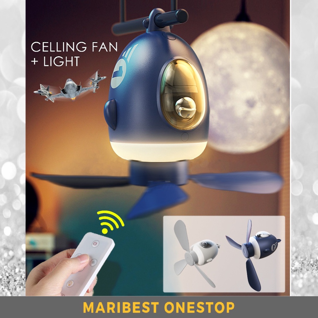 Portable 8000mAh USB Ceiling Fan Warm Light Baby Cooling Fan With ...