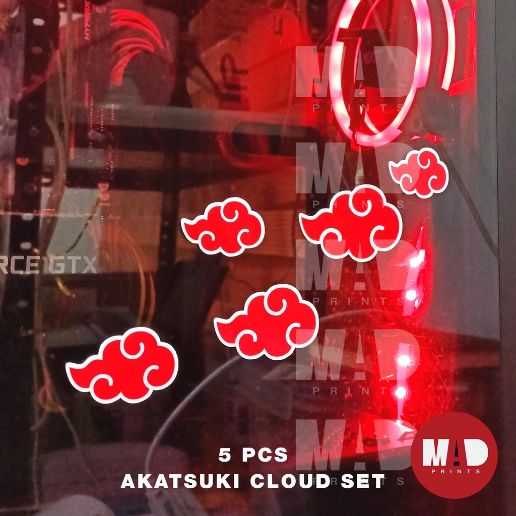 Akatsuki Cloud - Naruto - Waterproof Vinyl Sticker Laminated | Shopee ...