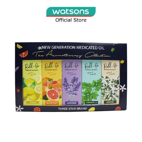 THREE STAR BRAND Aromatherapy Roll-On Natural Collection Gift Set ...