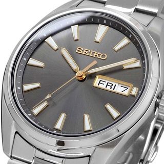 [Time Cruze] Seiko SUR343 Classic Quartz Stainless Steel Grey Dial Men ...