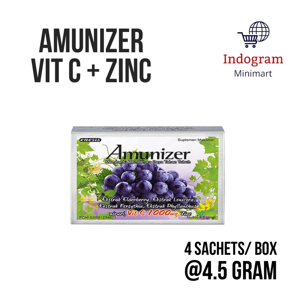 Amunizer Vit C 1000mg + Zinc - 4 Sachets / Box | Shopee Singapore