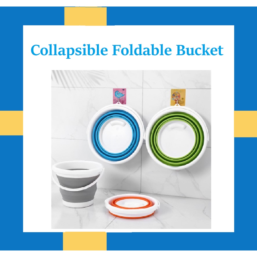 Collapsible Foldable Pail Bucket home kitchen bathroom Folding Car Wash ...