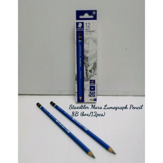 Staedtler Mars Lumograph Pencil 8B (box/12pcs) | Shopee Singapore