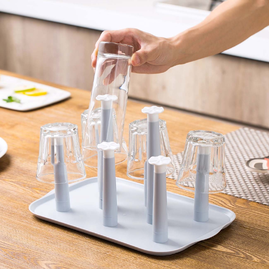 Storage Rack Drying Rack Draining rack Cup Glass holder with 6-cup ...