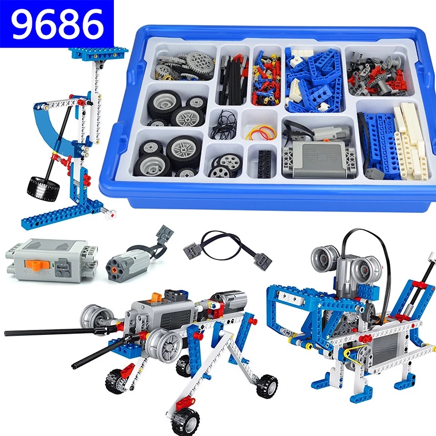 9686 Technic Parts Multi Technology MOC Parts Educational School Students Learning Building ...