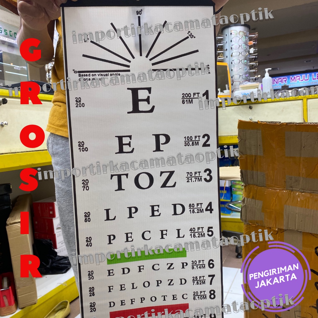MATA Snellen chart Eye Examination Letter kir Optical Glasses | Shopee ...