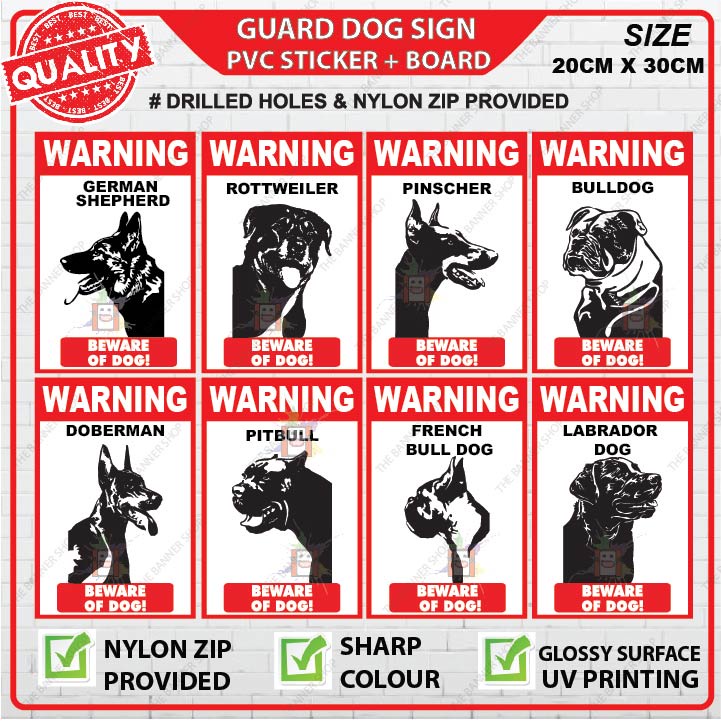 Dog Signage, Beware Of Dog Signage, Dogs Signage | Shopee Singapore