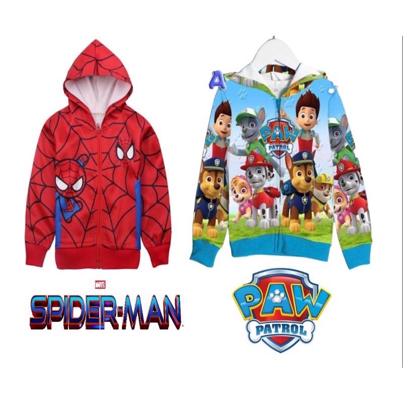 Spider-Man & Paw Patrol Jacket | Shopee Singapore