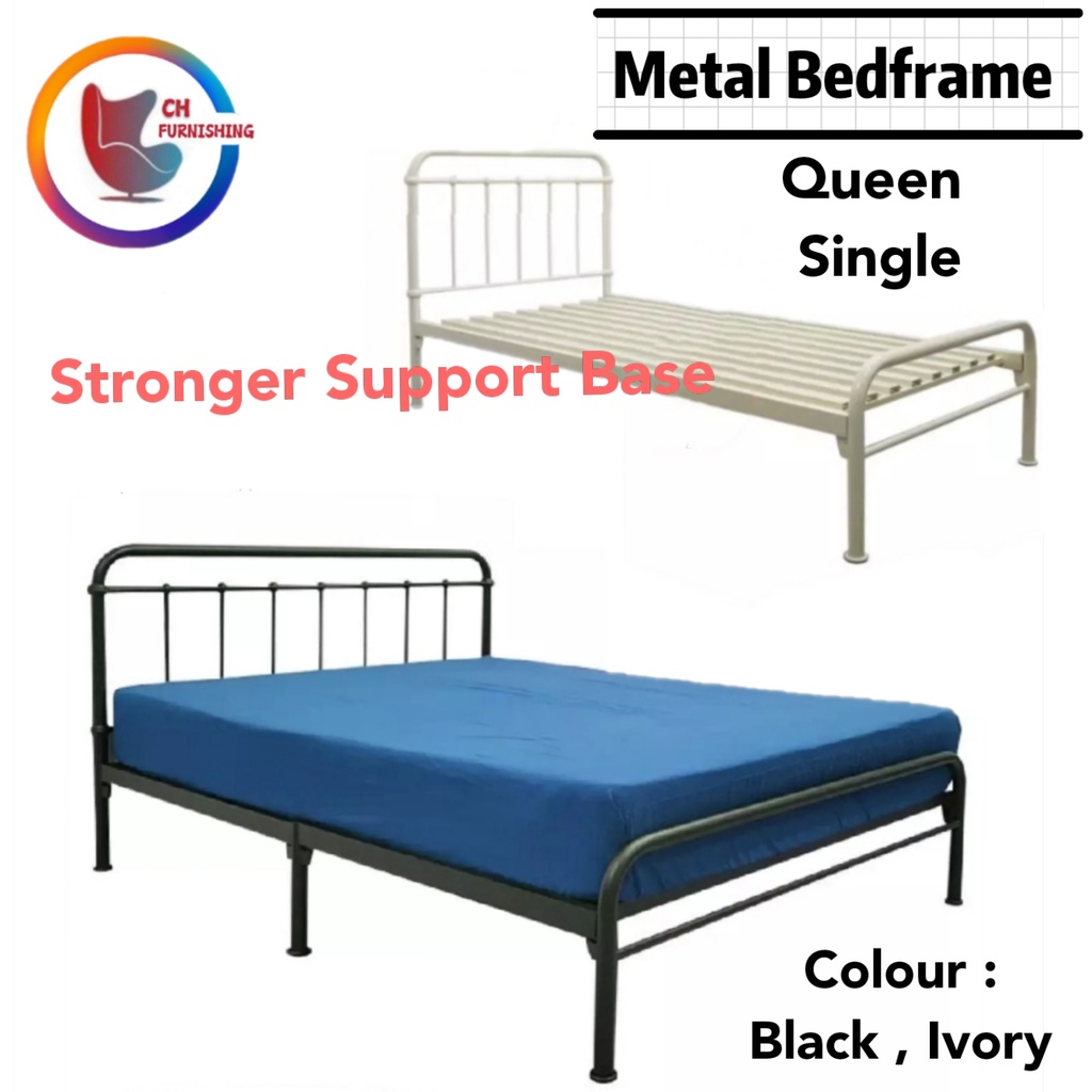 STRONGSUPPORT BASE METAL BED FRAME / SINGLE SUPER SINGLE QUEEN KING ...