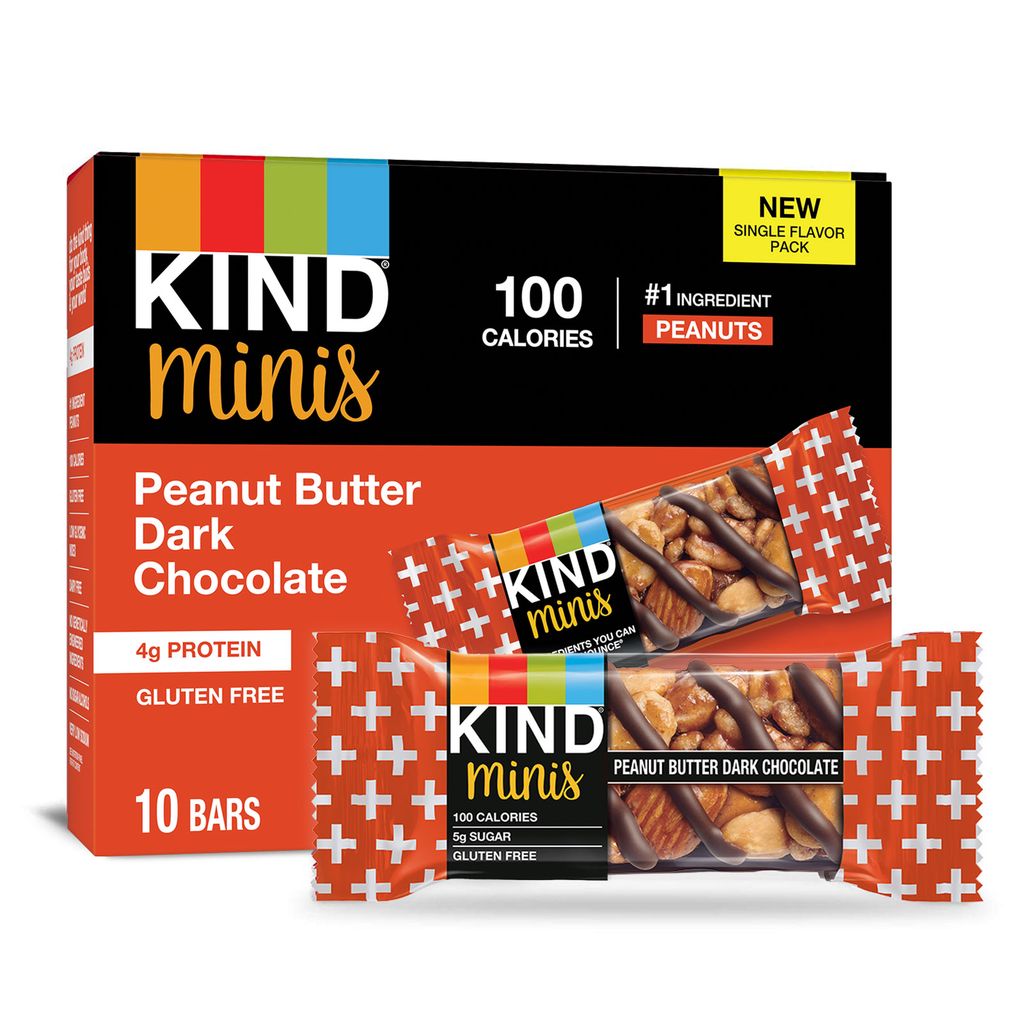 Kind Peanut Butter & Dark Chocolate Chewy Mini Bars, 229.6g (10 bars ...