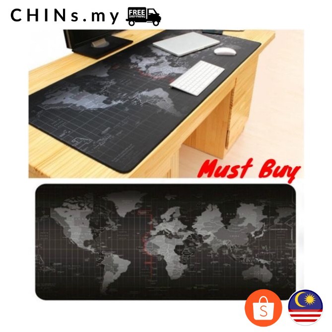 Big Size Gaming World Map Mouse Pad Mousepad | Shopee Singapore