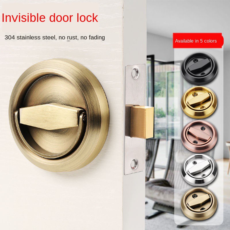 ۞304 stainless steel invisible door lock room double-sided single-sided ...
