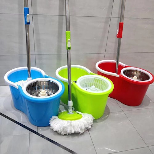 Pelbak Automatic Spin Floor Mop Fiber Spin Mop Cloth | Shopee Singapore