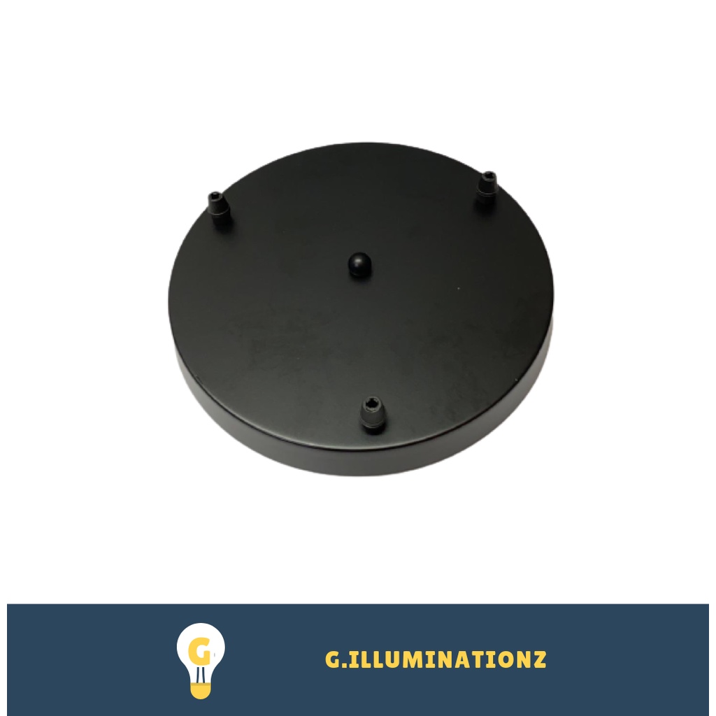 Black 300mm / 400mm Circular Round Mounting Base For 3 Pendant Light ...