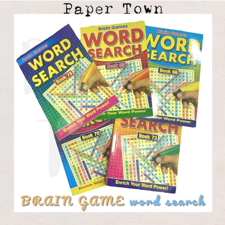 Brain Game Word Search ( 144 Puzzles in each book) | Shopee Singapore
