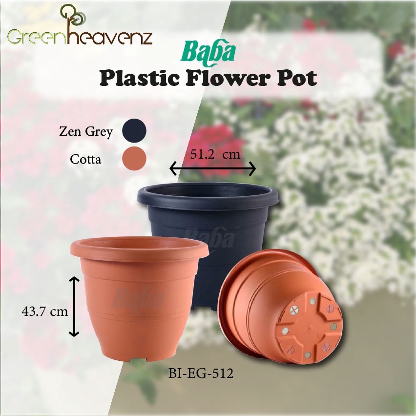 - BABA EG-512 Flower Pot Pasu Bunga Dan Sayur | Shopee Singapore