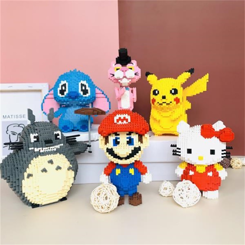 HC Magic Mini Blocks Nanoblock Cartoon Building Toy Winnie Stitch Anime ...