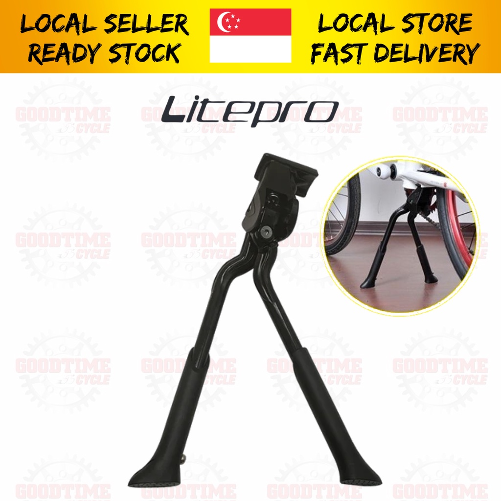 Litepro Adjustable Dual Kickstand Double Stand Folding Bike Bicycle 20 ...