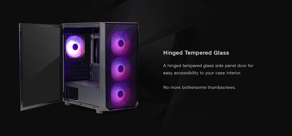 [MATX] TECWARE FORGE M OMNI TG ARGB MATX CASE BLACK / PURE WHITE | 4x ...