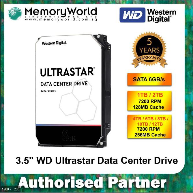WD 3.5 Ultrastar Enterprise Class 2TB/4TB/6TB/8TB/10TB/12TB/14TB/16TB ...