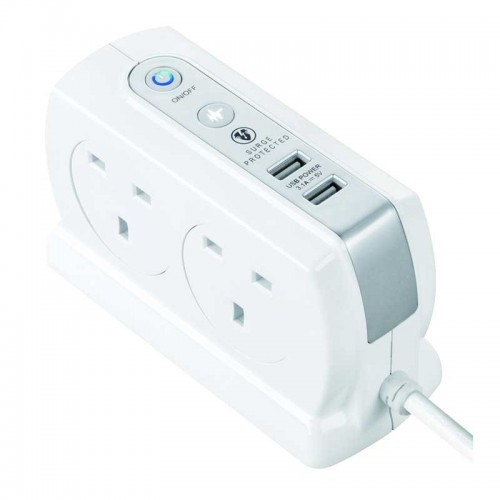 Masterplug Socket Back to Back Surge Compact with 2 USB | Shopee Singapore