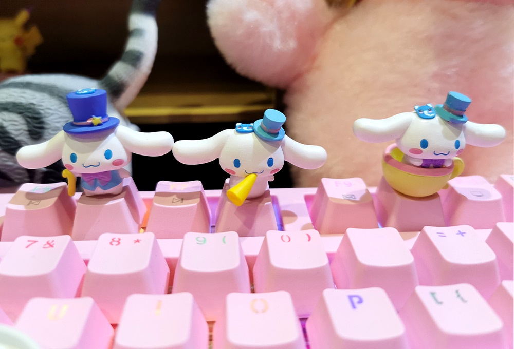 (Keycaps) Cinnamoroll Dog ABS Keycap Cherry Axis DIY Handiwork Cartoon ...