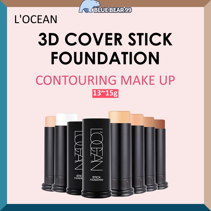 L'OCEAN Stick Foundation 15g/ 3D shading/ Smooth cover/ Full adhesion ...