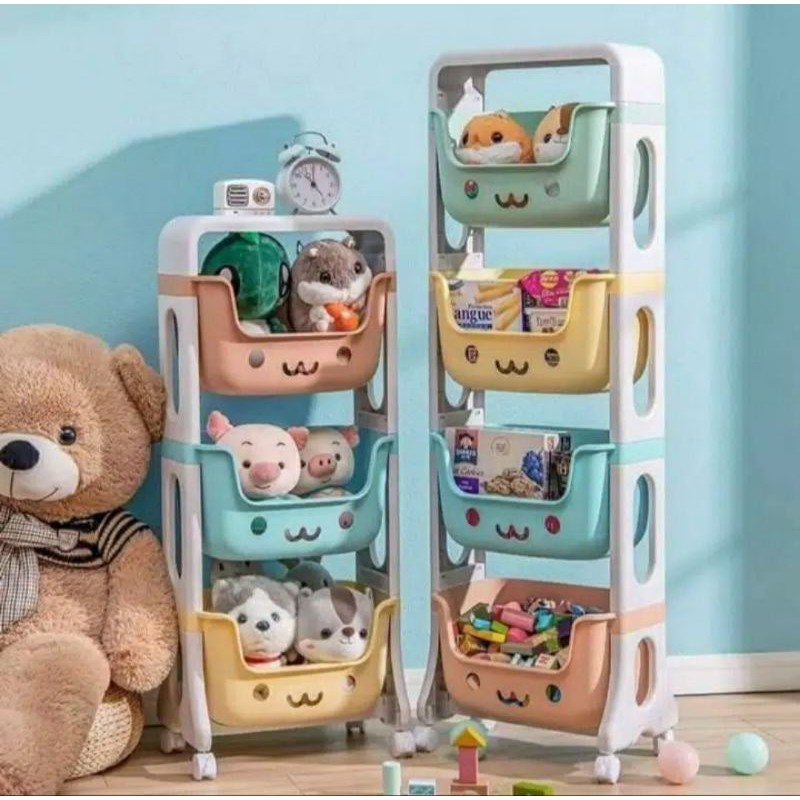 Stacking Wheel Rack/Children's Bookcase/Imported Children's Toy Rack (3 ...