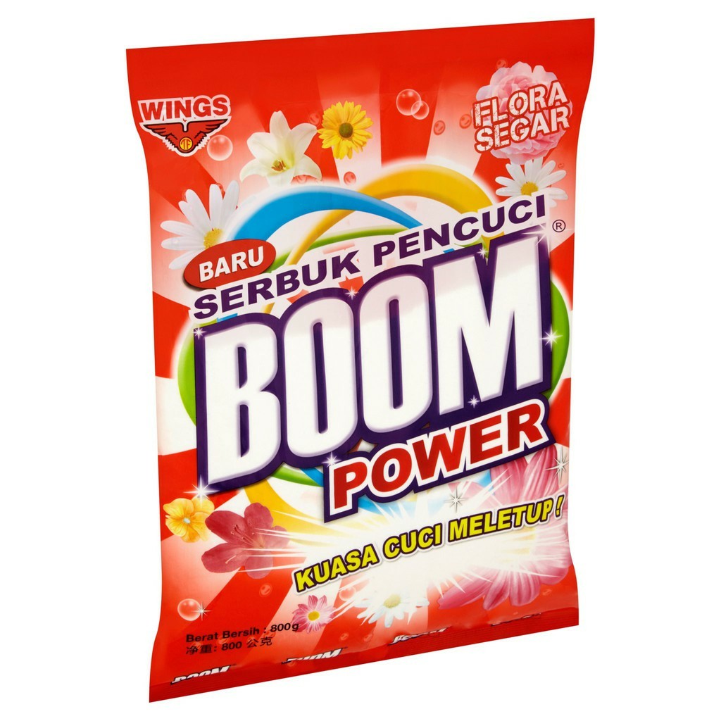 WINGS BOOM POWER DETERGENT POWDER - FLORA SEGAR (800G) | Shopee Singapore