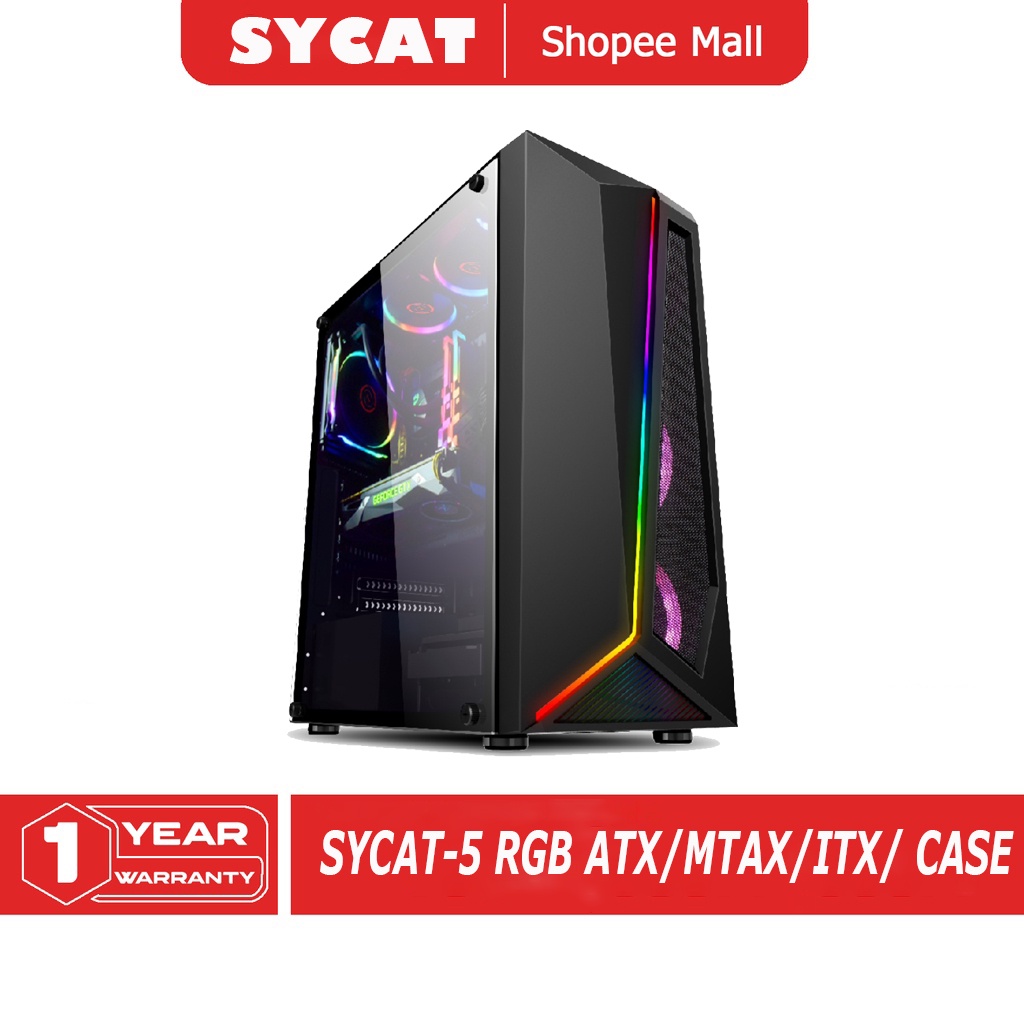 Pc Empty Case Atx Pc Case Pc Case for Gaming Rgb Standard ATX ITX/M-ATX ...
