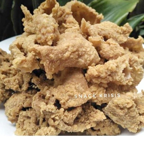 Super delicious fried chicken skin chips, crispy Halal 100 grams, free ...