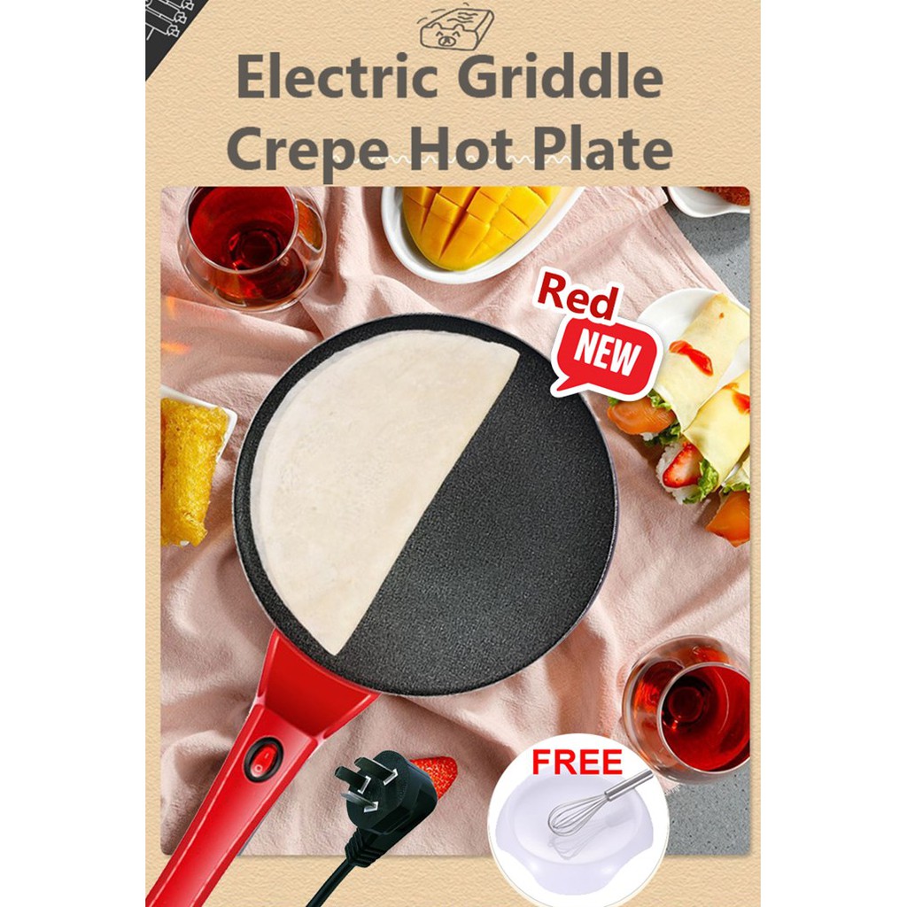 Electric Griddle Crepe Hot Plate (Free Container + Beater) | Shopee ...