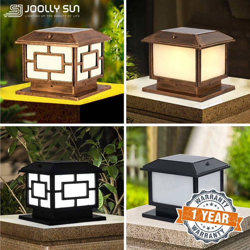 Solar Gate Light Post Lamp Outdoor LED Pillar Light Waterproof for ...