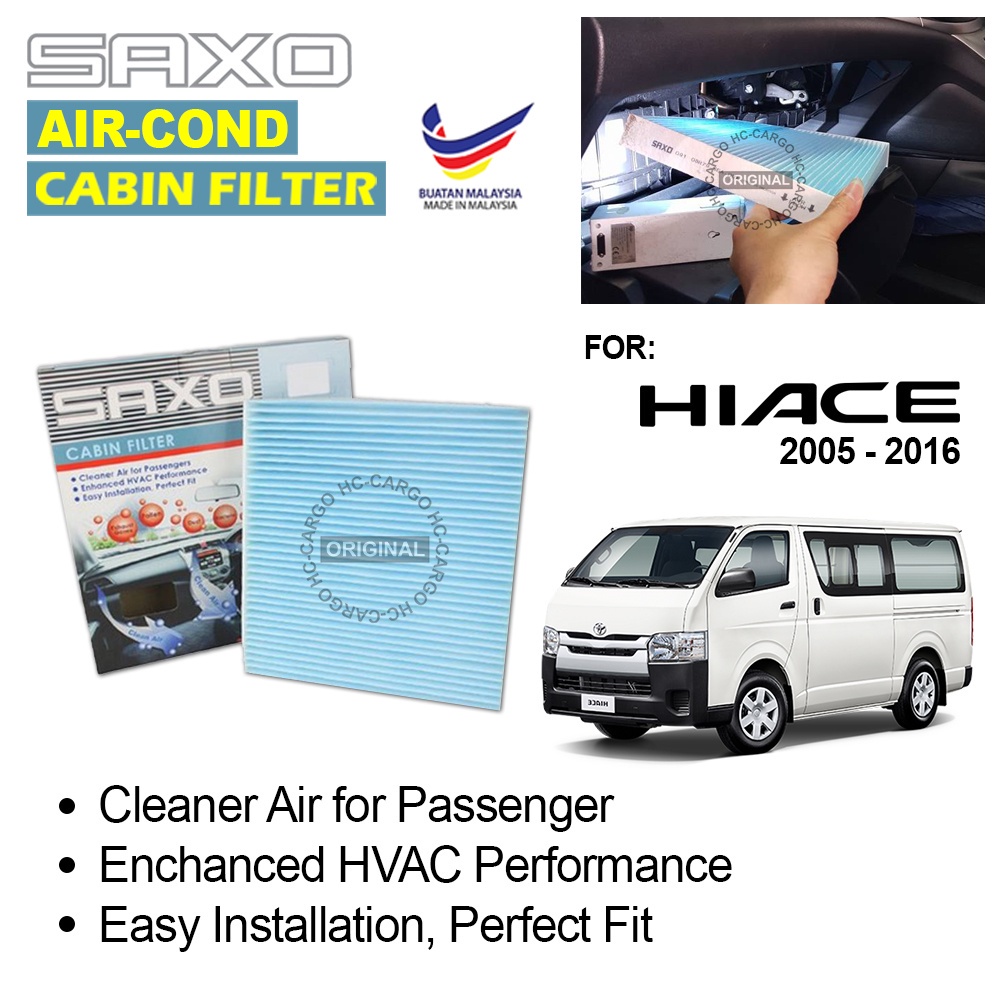SAXO Toyota Hiace 2005 - 2016 CAR AIRCOND Cabin Filter AIR CONDITIONER ...