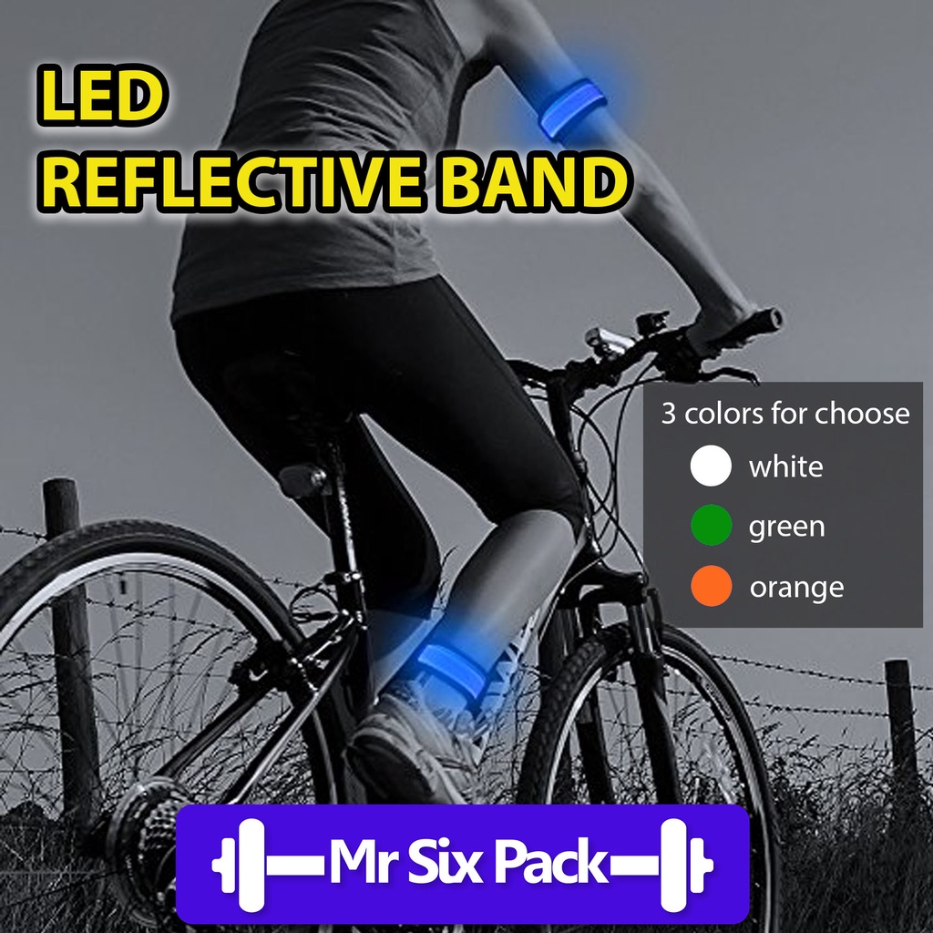 Adjustable Led Light Up Armband Reflective Glow Band Bracelets for ...